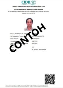 How To Renew CIDB Green Card Online - DaftarCIDB